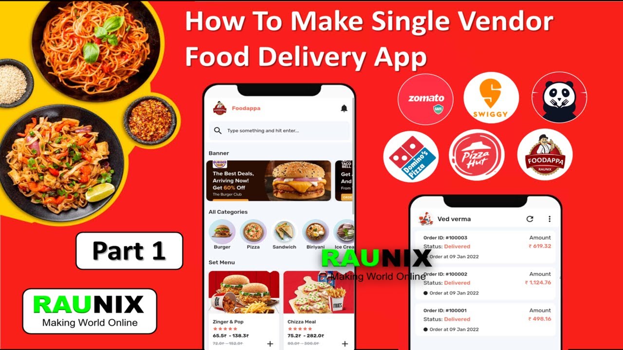 how to make food delivery app in delhi - Raunix Tech Services