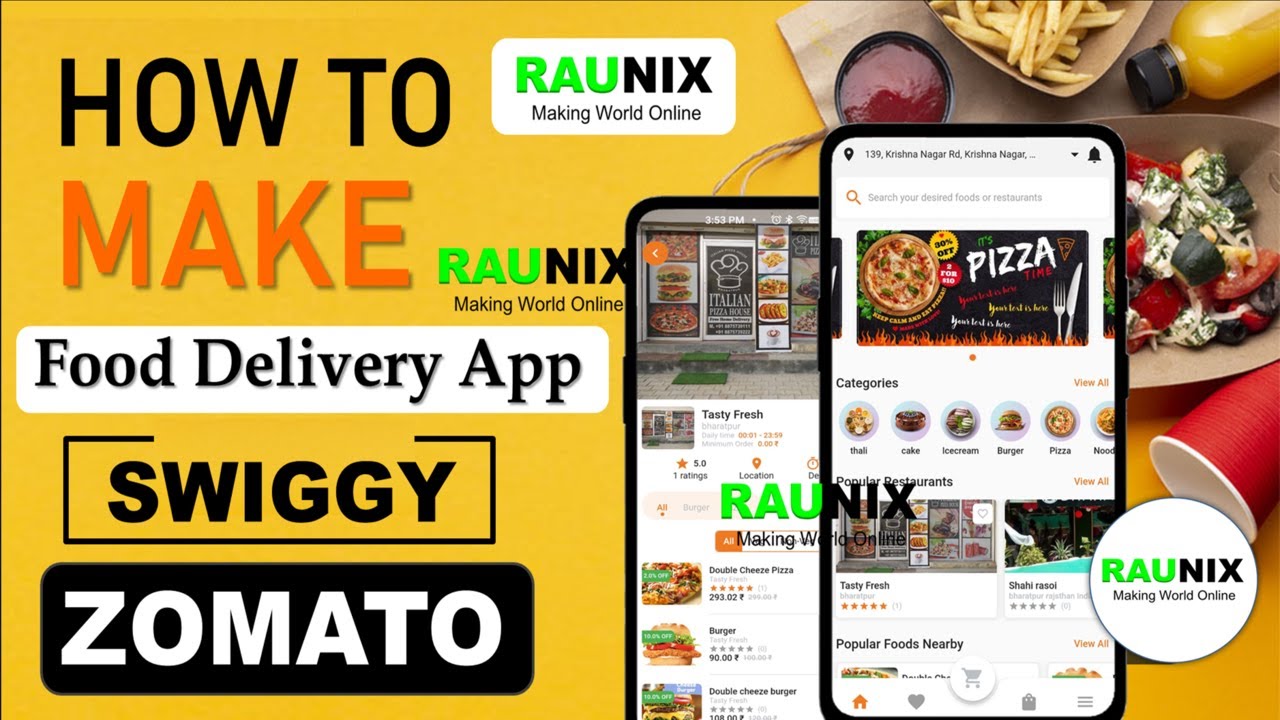how to make food delivery app in jaipur - Raunix Tech Services