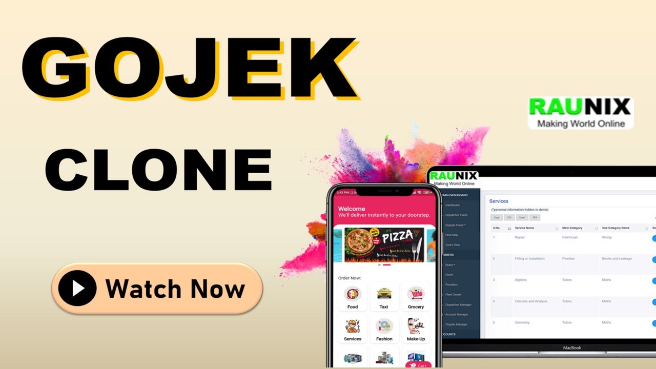 #1 How to make gojek clone 2023 - Raunix Tech Services