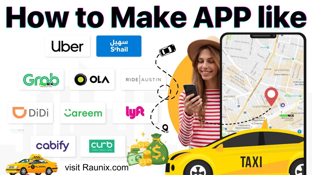 How to make app like Uber Ola Blablacar - Raunix Tech Services