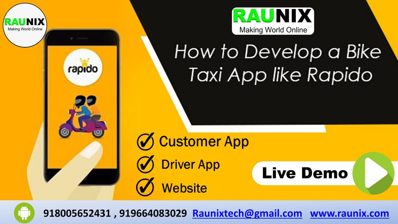 rapido clone 2024 - Raunix Tech Services