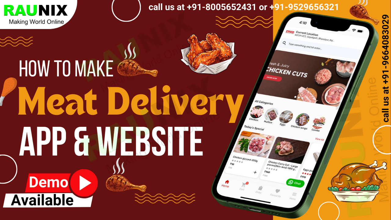 how to make meat delivery app in 2024 - Raunix Tech Services